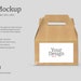 Gable Box Label Mockup, Craft Gable Box Label Mockup, Gift Box Label ...