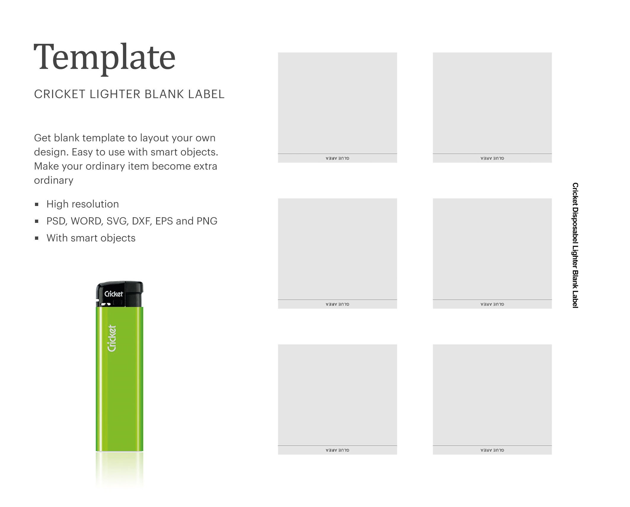 Bic Lighter Sticker Template