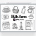 Procreate Stamp, 16 Kitchen Procreate Brush, Baking Kitchen, Dishes ...
