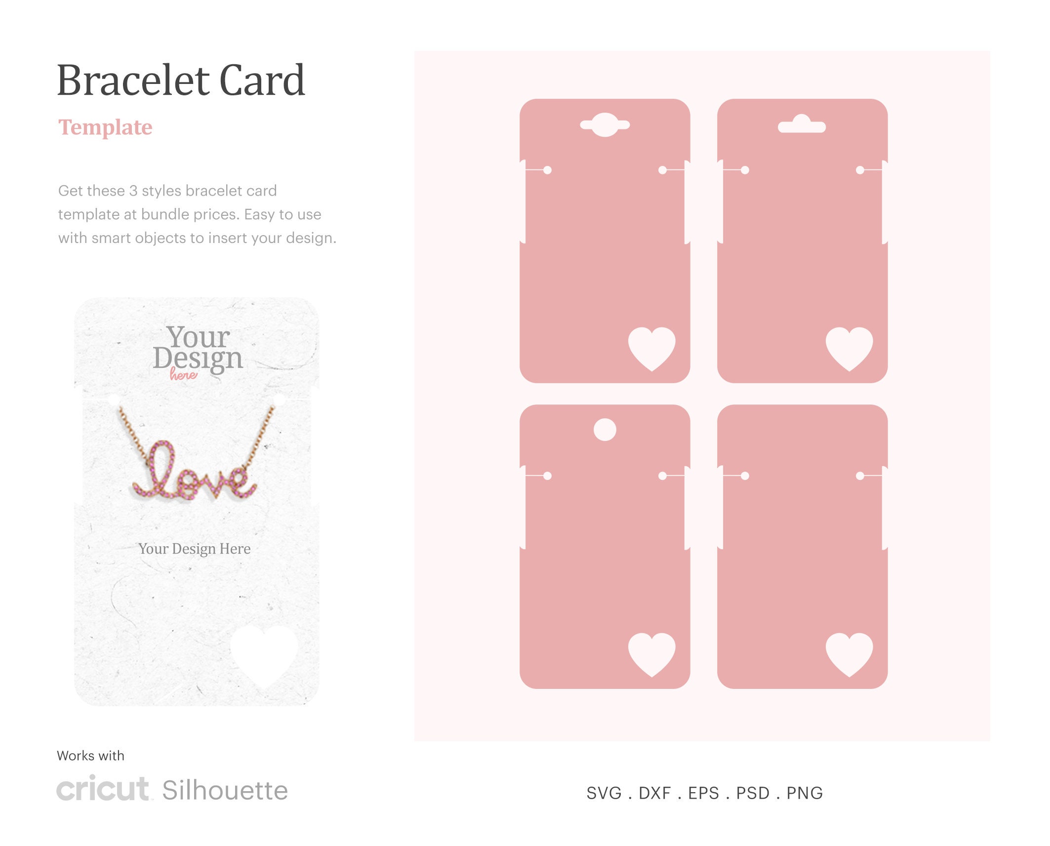 Rectangle Bracelet Card Template Bracelet Holder Card SVG Bracelet 