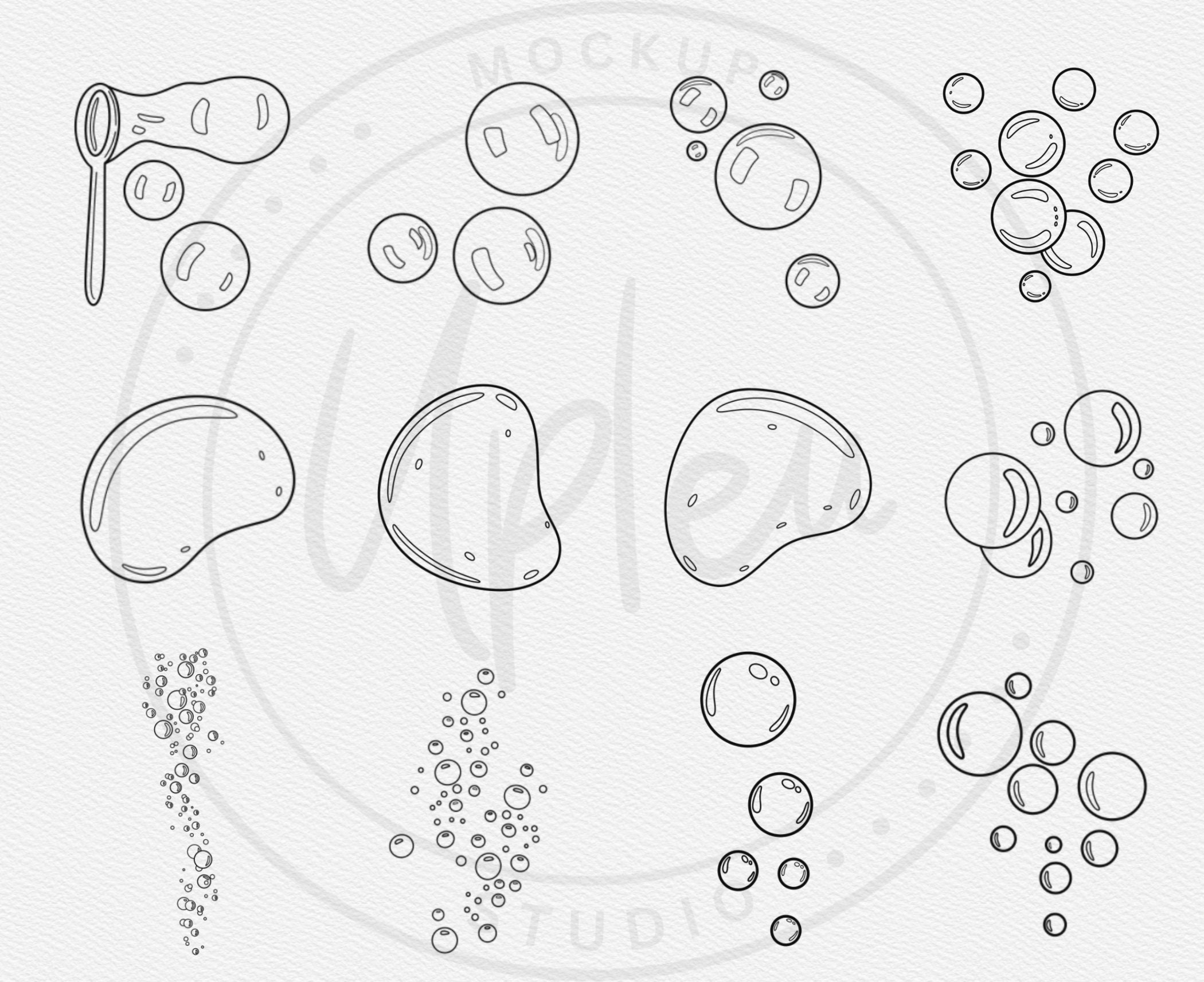 Procreate Stamps, 35 Bubble Procreate Stamp, Water Bubble Brush, Soap ...