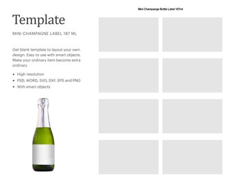 Champagne Label Template - Etsy