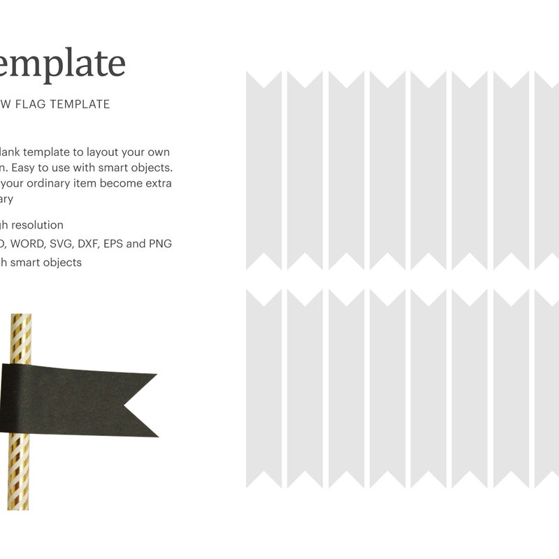 Printable Straw Flag - Etsy