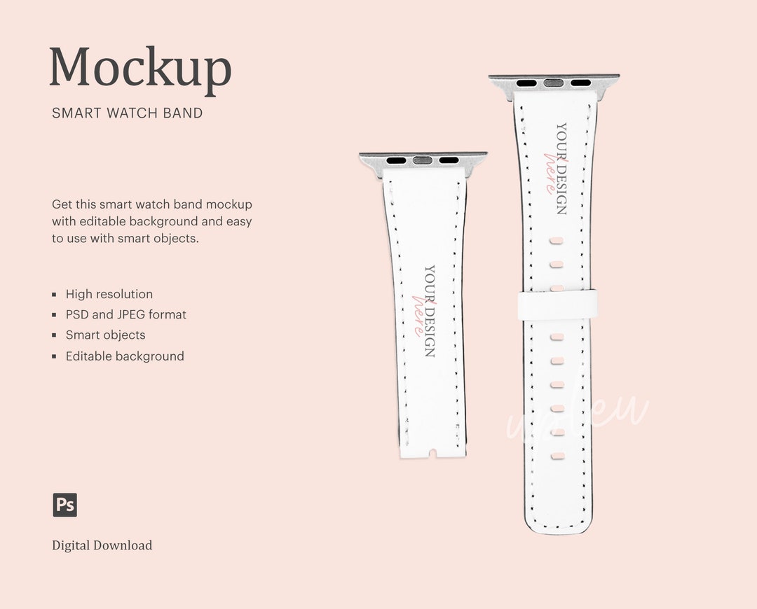 Smart Watch Band Mockup, Sublimation Smart Watch Band Mockup, Smart ...