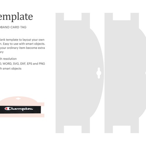 Headband Card Tag Template Headband Holder Display Blank - Etsy