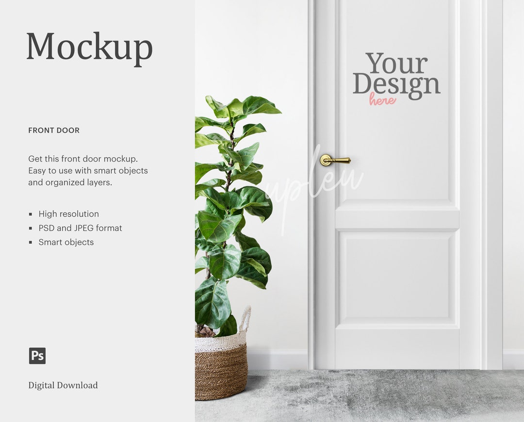 Front Door Decal Mock Up, Styled Door Decal Mock Up, Door Decal Mock up ...