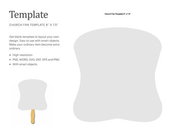 Church Fan Template - Etsy