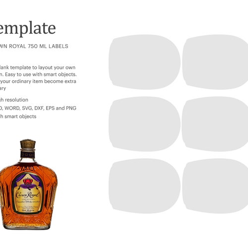 Whiskey Label Template SVG Blank Whiskey Label Personalized - Etsy Finland