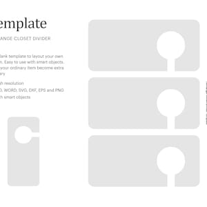 Rectangle Closet Divider Blank Template Clothes Divider Blank | Etsy