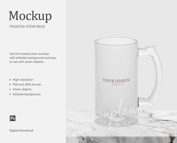 Frosted Stein Mug Mockup Frosted Mug Mockup Frosted Glass | Etsy UK