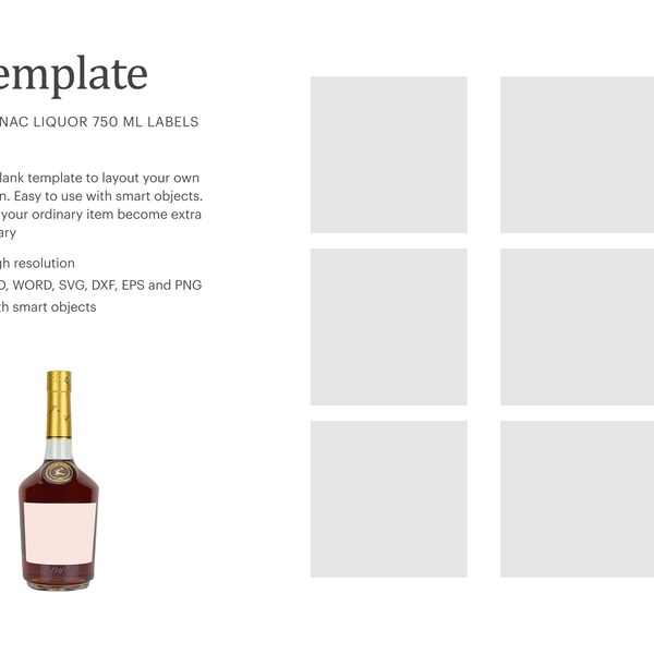 Hennessy Label Template - Etsy