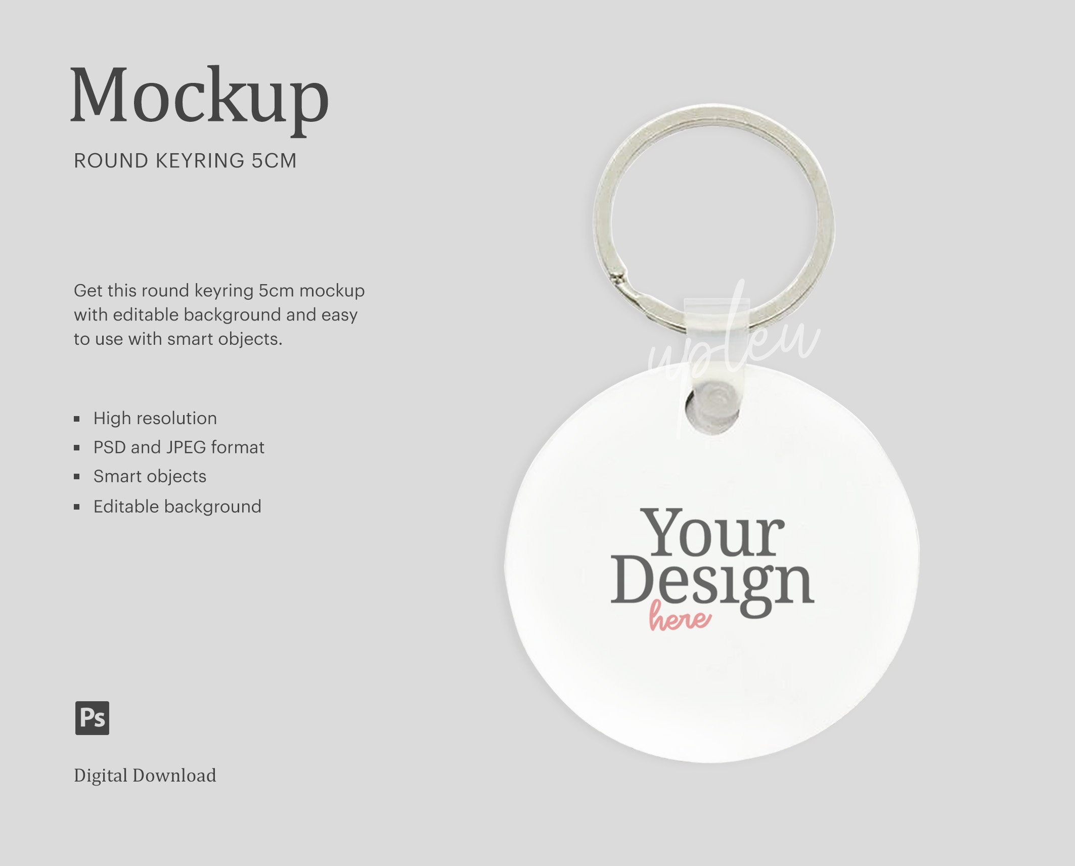 Keychain Mock Up Round Keyring Mock Up Round Keychain Mock | Etsy