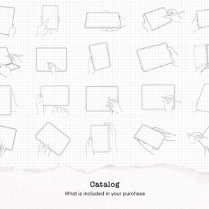 30 Procreate Hands Holding iPad Stamps, Hand Pose Brushes, Procreate ...