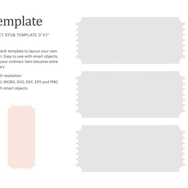 Concert Ticket Template Cricut - Etsy