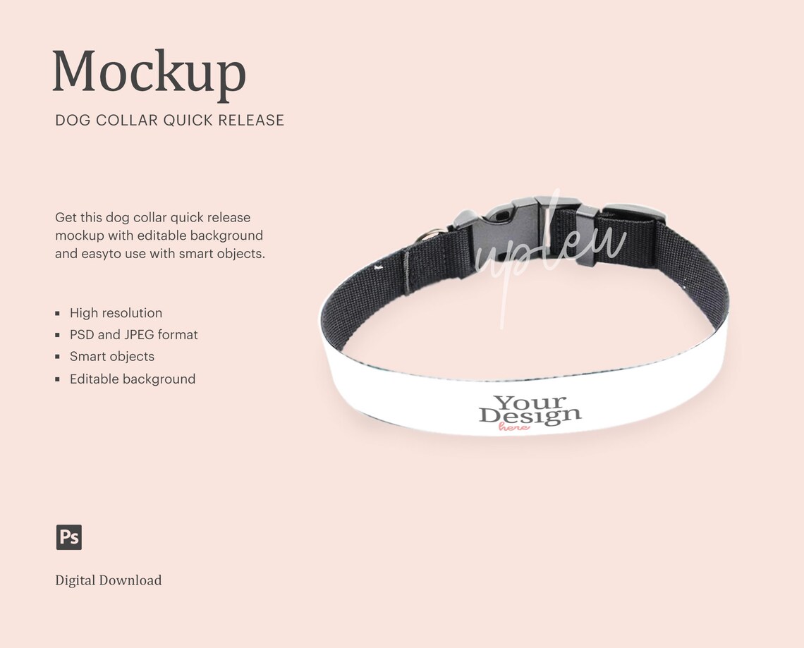 Dog Collar Mock Up Quick Release Collar Mock Up Nylon Dog - Etsy