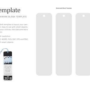 2 X 8 Blank Bookmark Template Printable Bookmark - Etsy