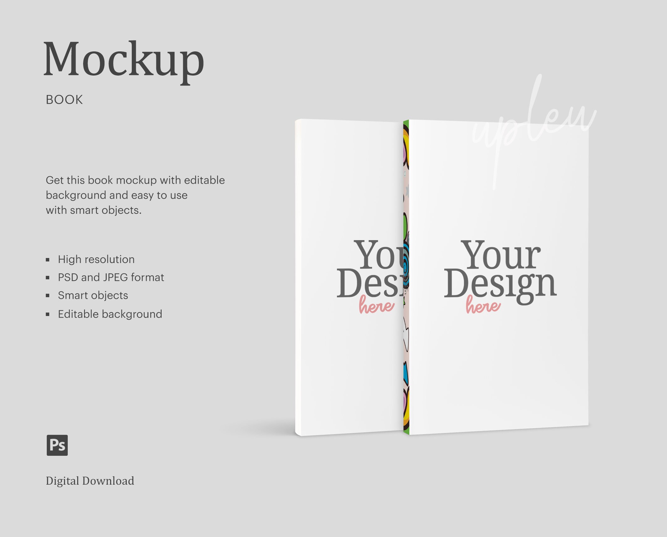 White Cover Book Mock Up, Notebook Mock Up, Soft Cover Book Mock Up ...