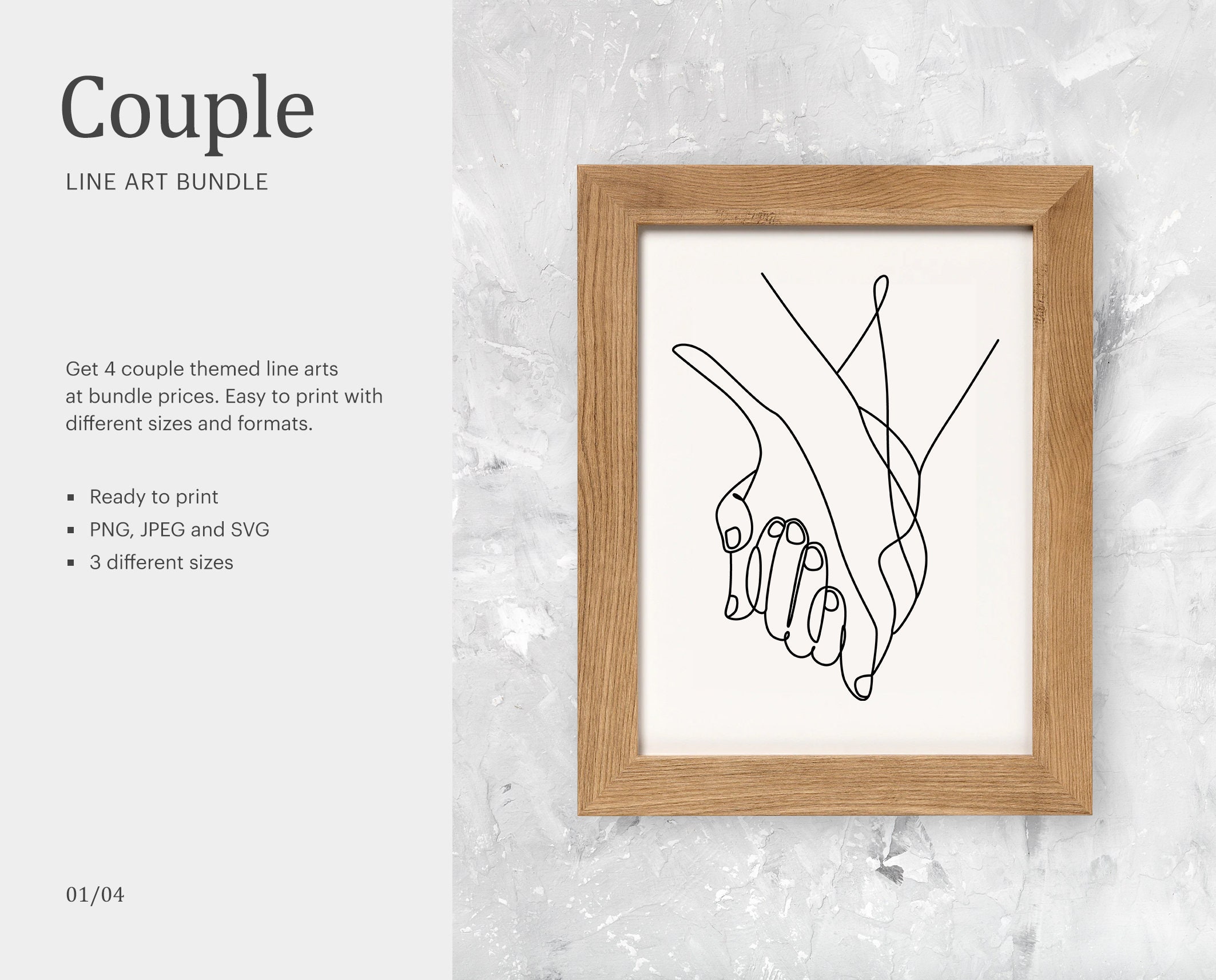 Line Art Bundle-holding Hands Theme, Couple SVG, Art SVG Bundle, Art ...