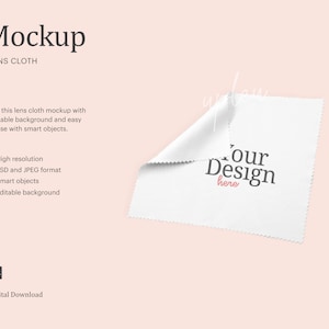Glasses Cleaning Cloth Mock Up, Eyeglass Cleaner Lens Cloth Mockup ...