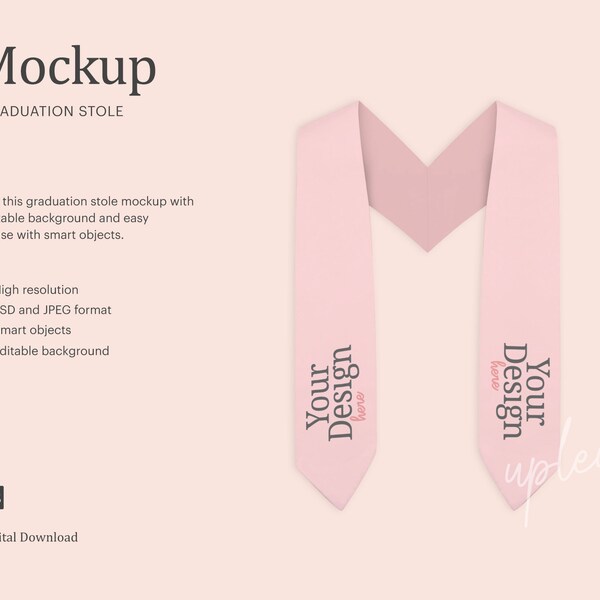 Graduation Stole Mockup - Etsy