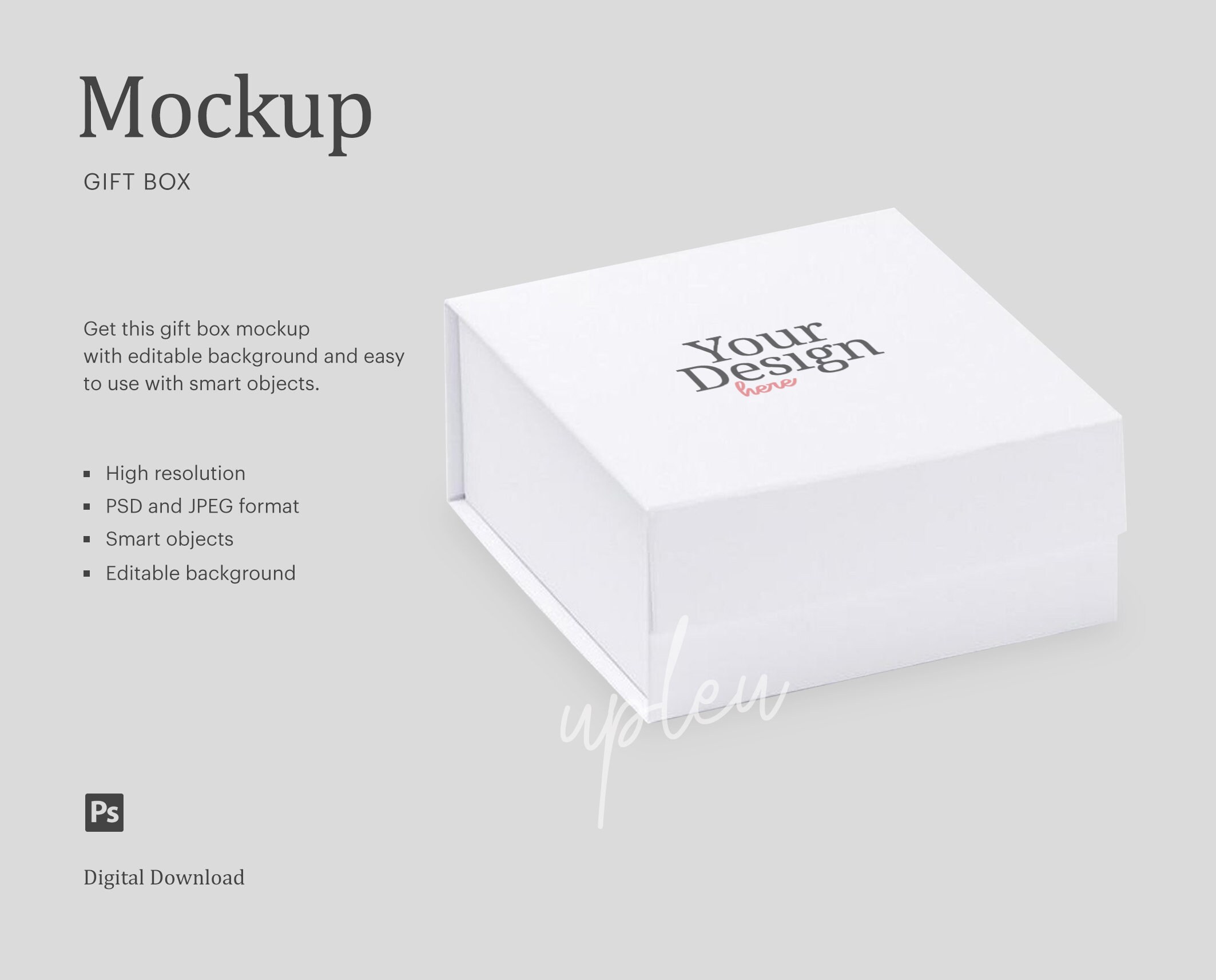 Gift Box Mock Up, Magnetic Rigid Gift Box Mock Up, Bridesmaid Gift ...
