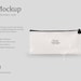 Linen Pencil Bag Mock Up, Sublimation Pencil Bag Mock Up, Linen Zipper ...