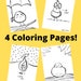 Funky Birds Coloring Book L 4 Pages L Digital Download - Etsy