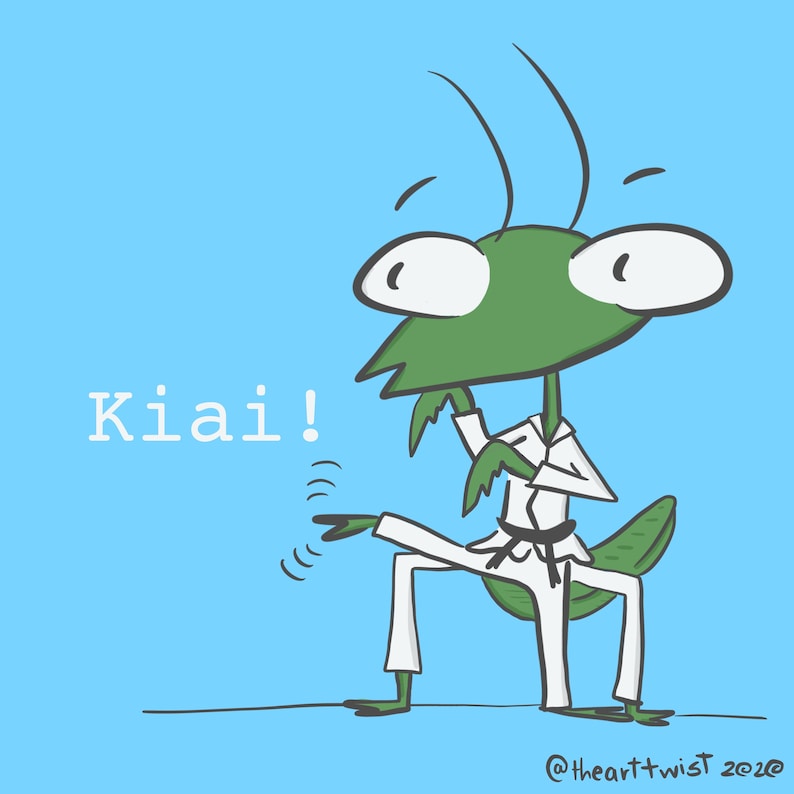Kiai! | the Art Twist - Framed Praying Mantis Karate Print | Mixtile ...