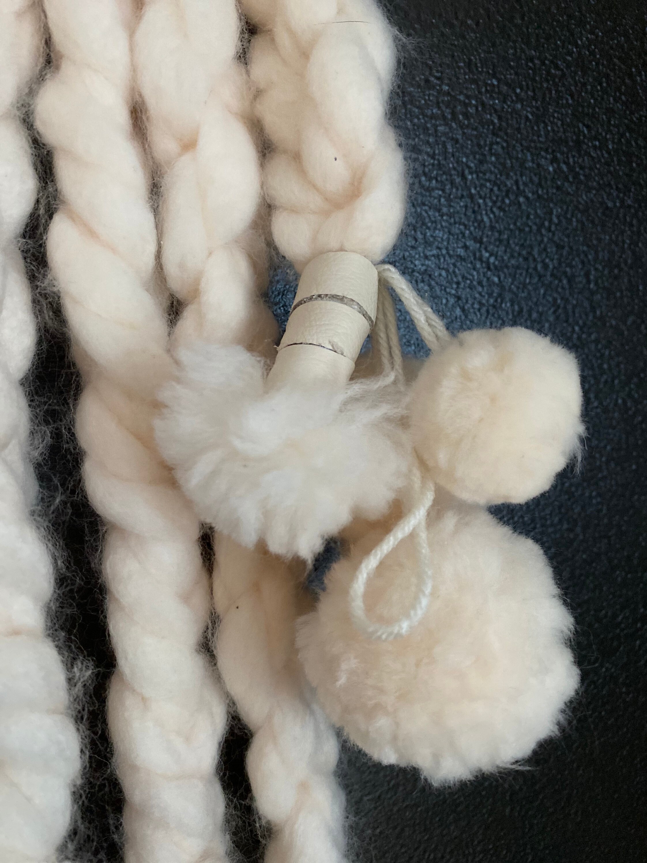 Chunky Braid Garland With Poms & Leather Detail - Etsy Australia