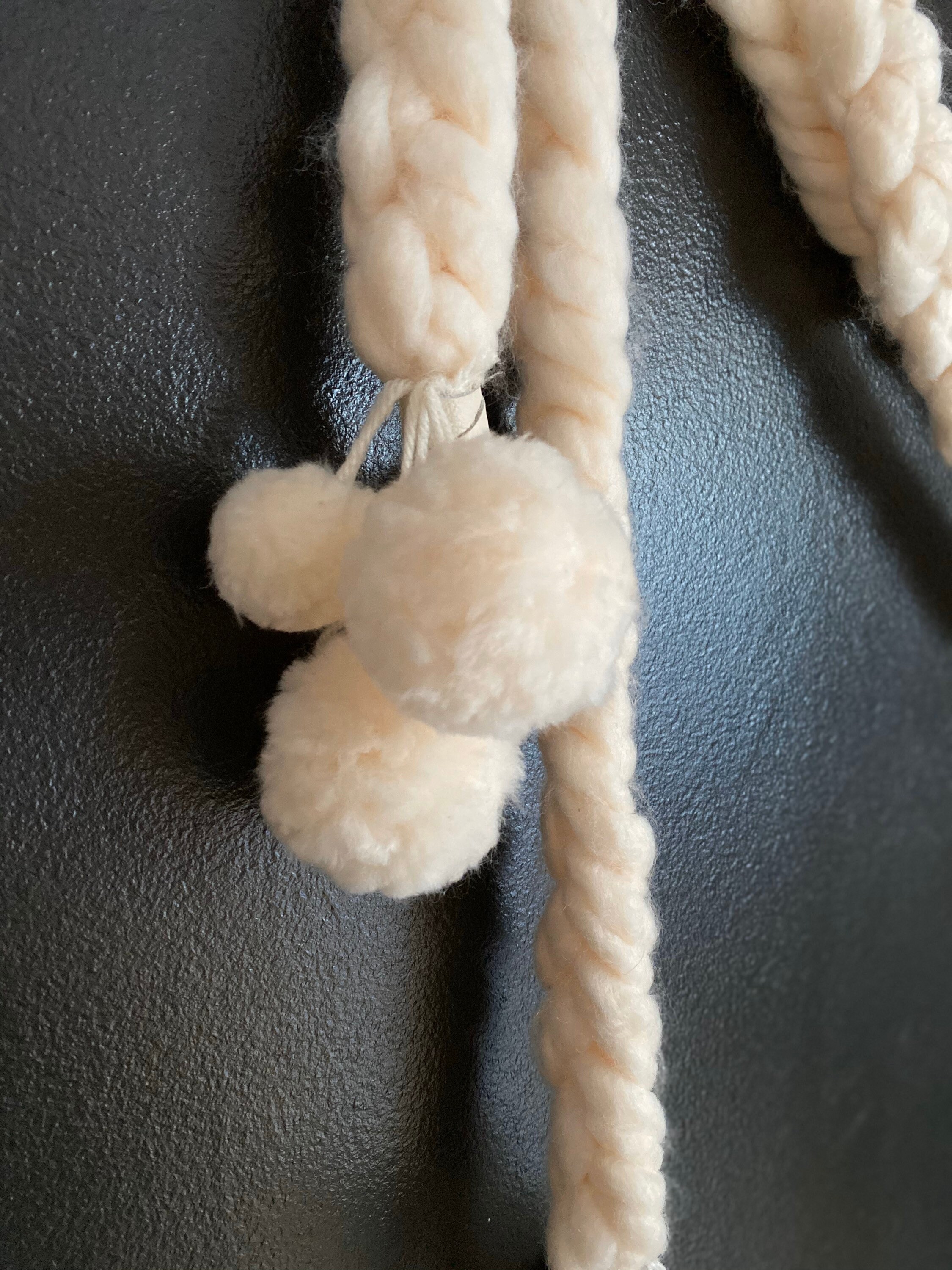 Chunky Braid Garland With Poms & Leather Detail - Etsy Australia