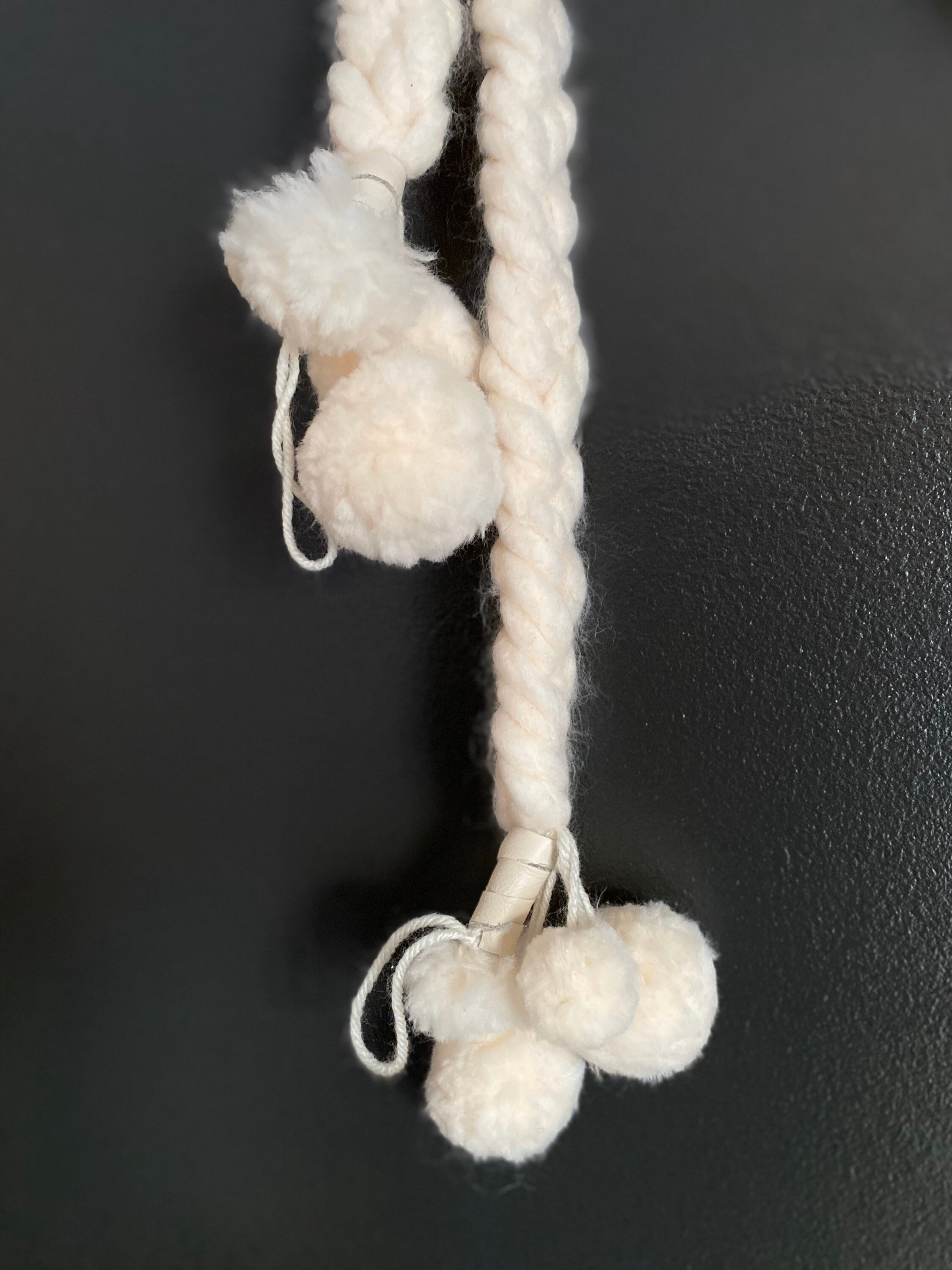 Chunky Braid Garland With Poms & Leather Detail - Etsy Australia
