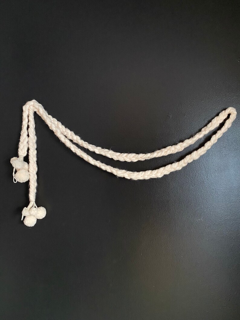 Chunky Braid Garland With Poms & Leather Detail - Etsy Australia