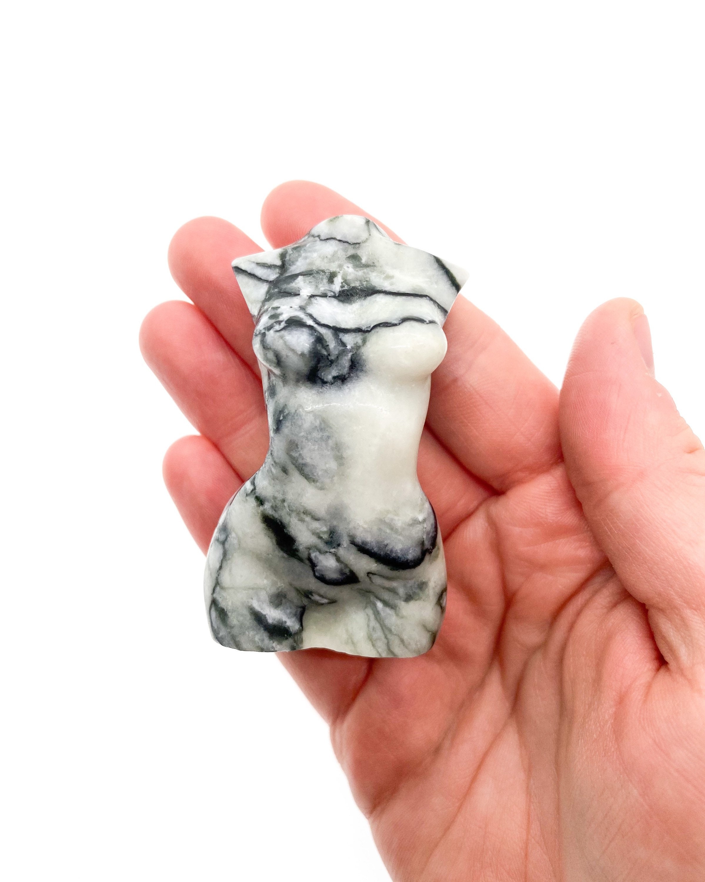 Black Network Jasper Goddess Woman Torso Crystal Torso | Etsy