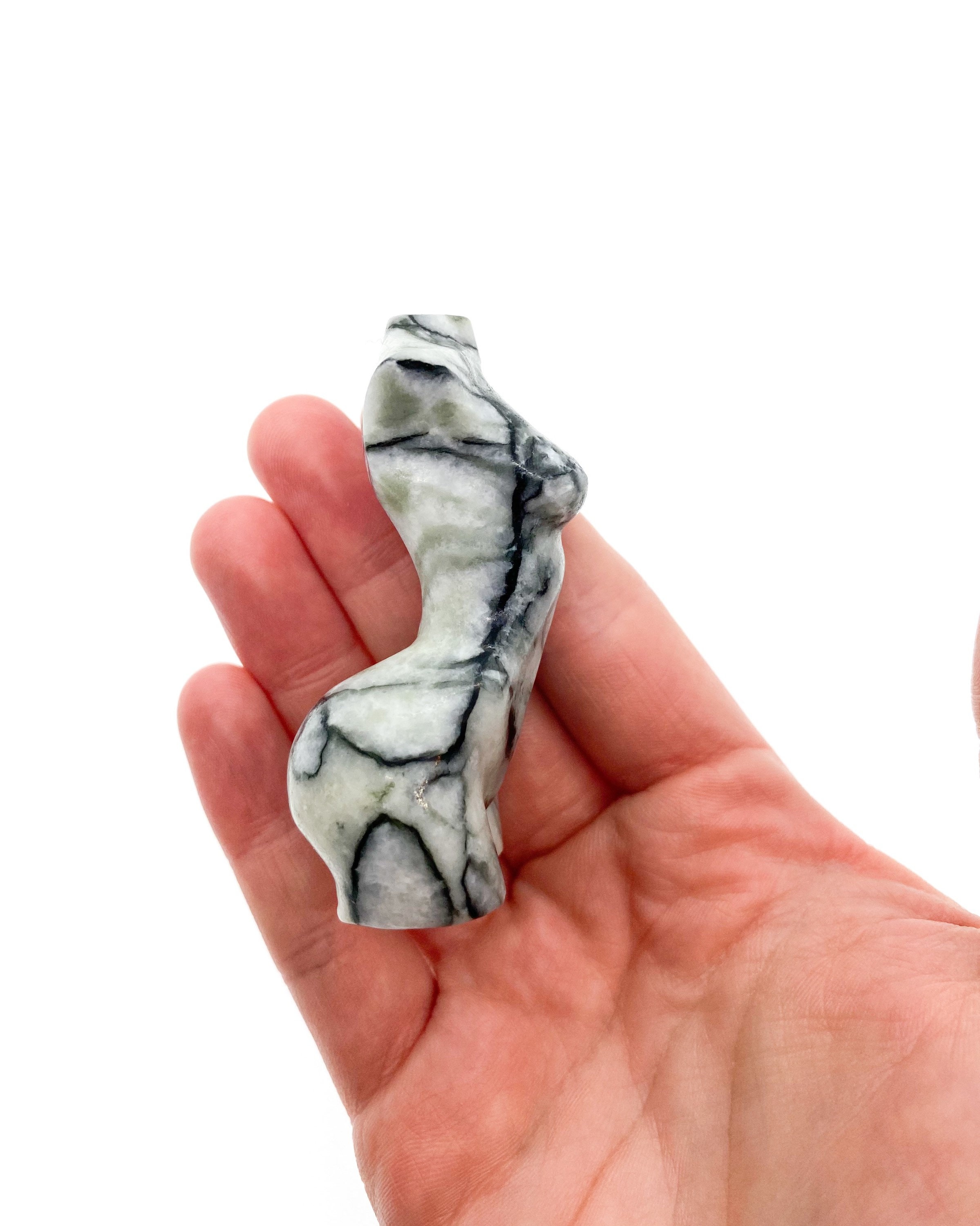 Black Network Jasper Goddess Woman Torso Crystal Torso | Etsy