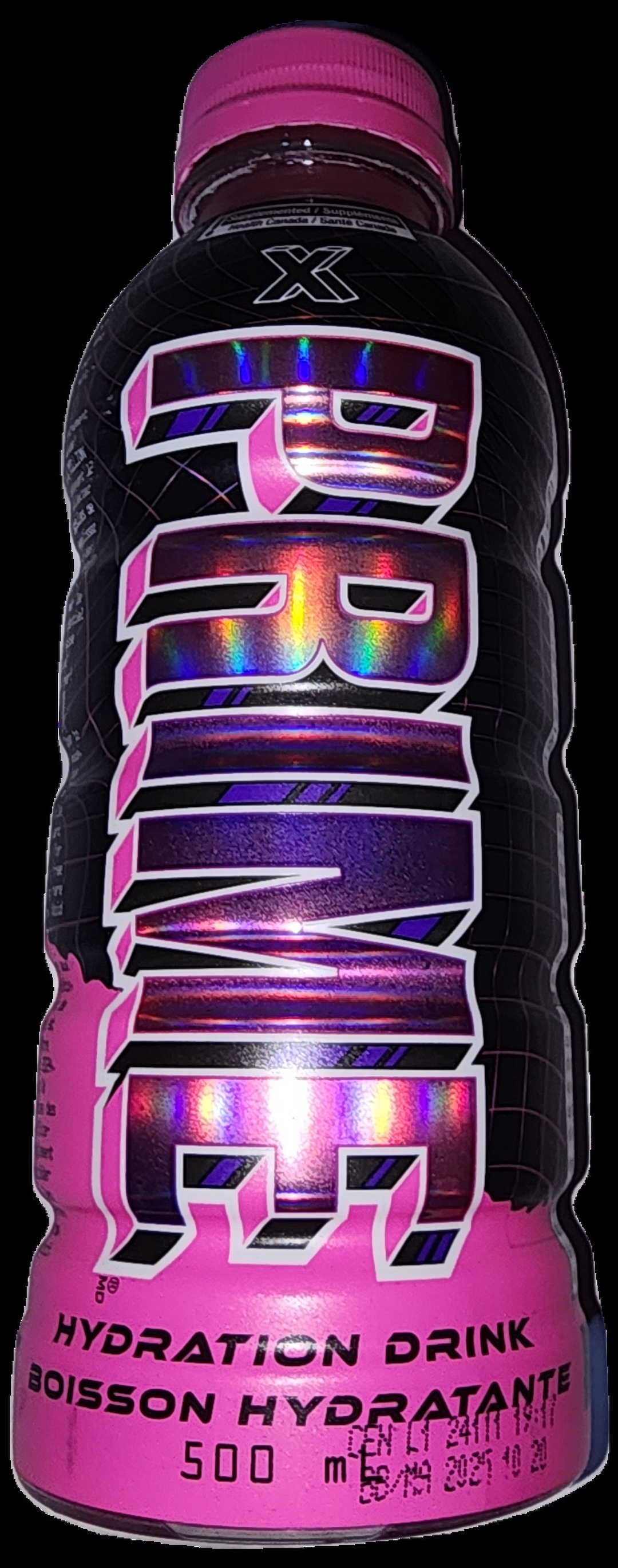 ULTRA Rare Prime Hydration X Pink Bottle Holo Label Strawberry Lemonade ...