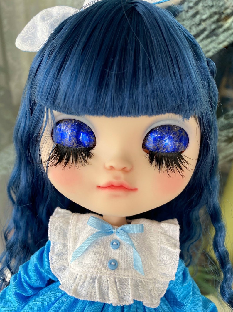 Blue Hair Baby Tbl White Skin Custom Blythe Icy Doll,art Doll,custom ...
