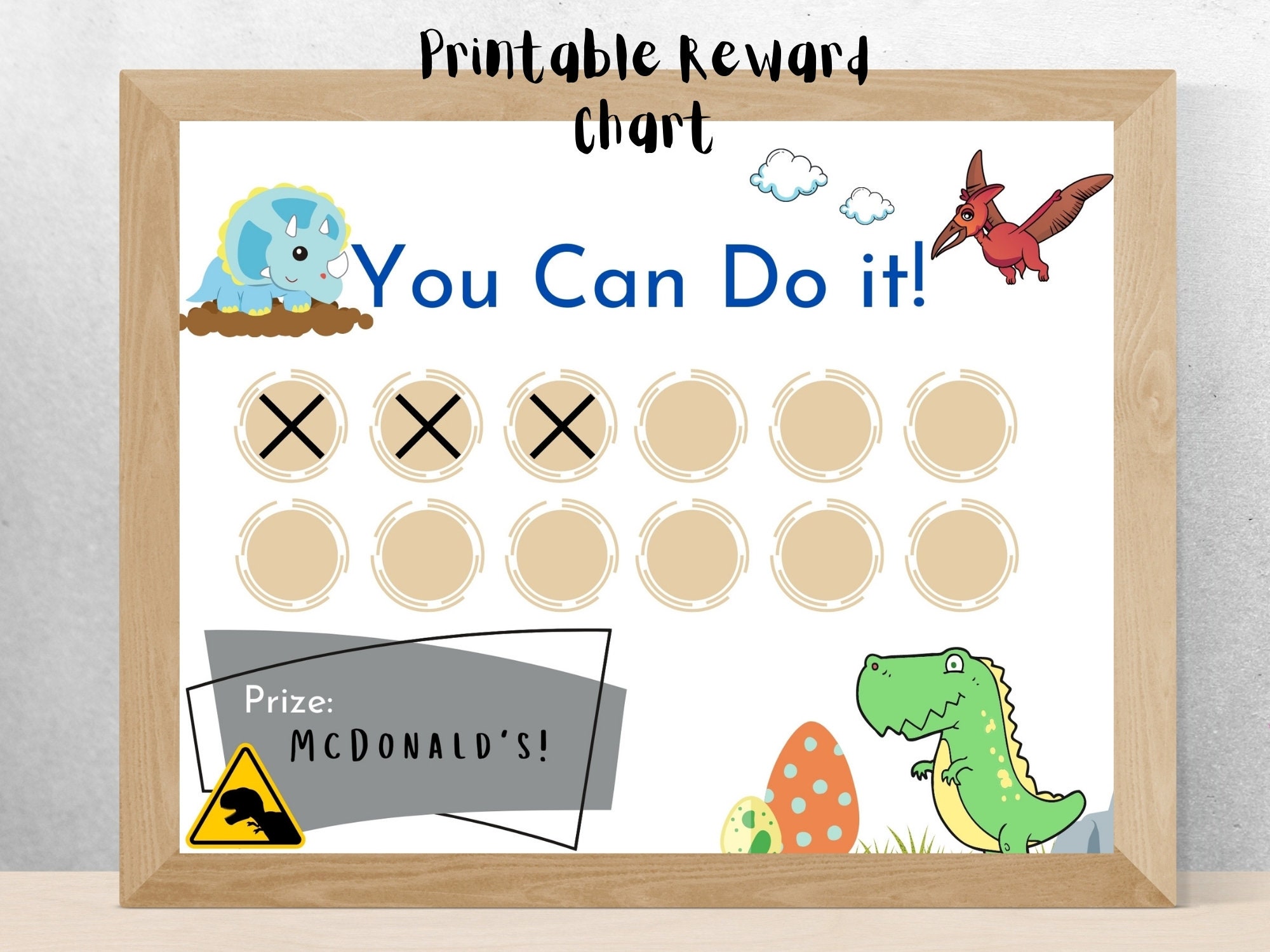 Printable Dinosaur Reward Chart Boy's Sticker Chart - Etsy Singapore