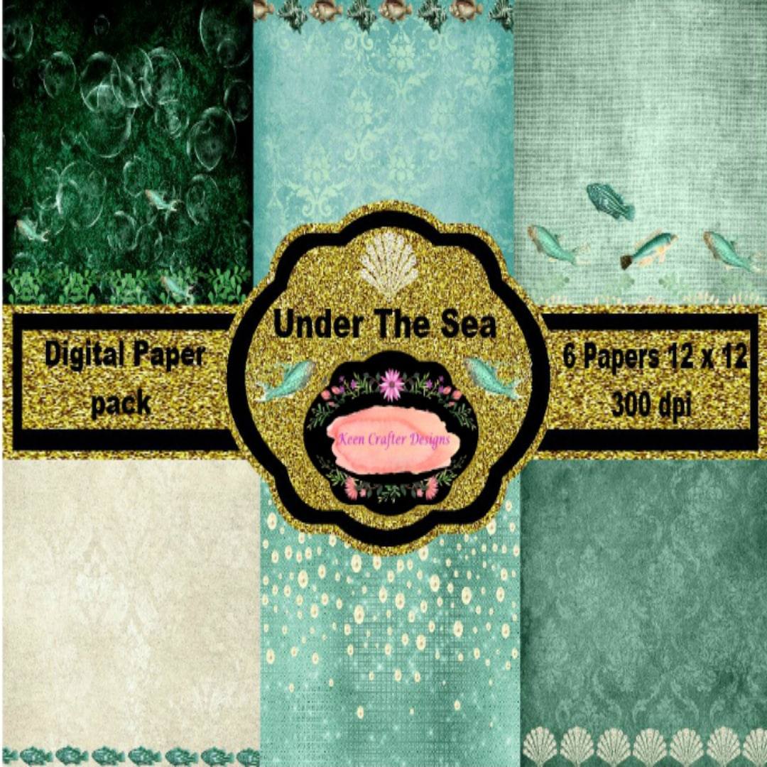 Under the Sea Digital Paper Pack 12 X 12 300 Dpi - Etsy