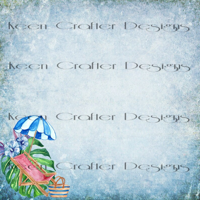 Beach Themed Digital Paper 12 X 12 300 Dpi - Etsy