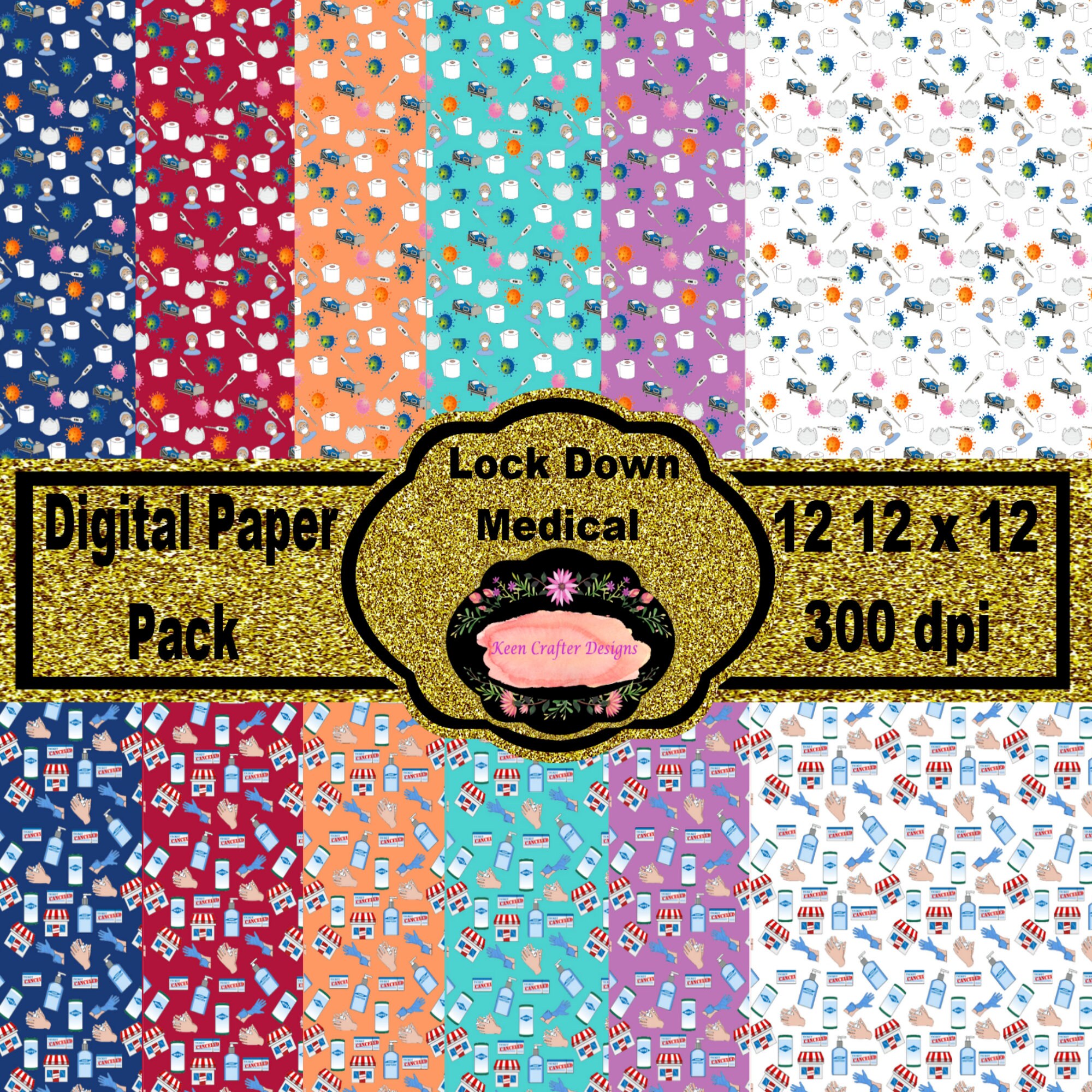 Lockdown Medical Paper 12 X 12 300 Dpi - Etsy