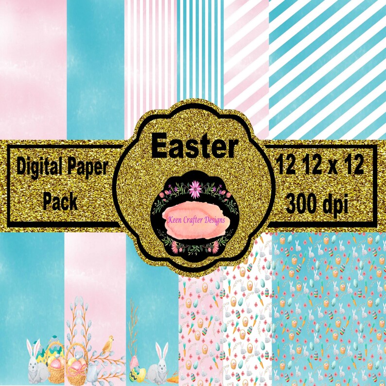 Easter Digital Paper 12 X 12 300 Dpi - Etsy Australia