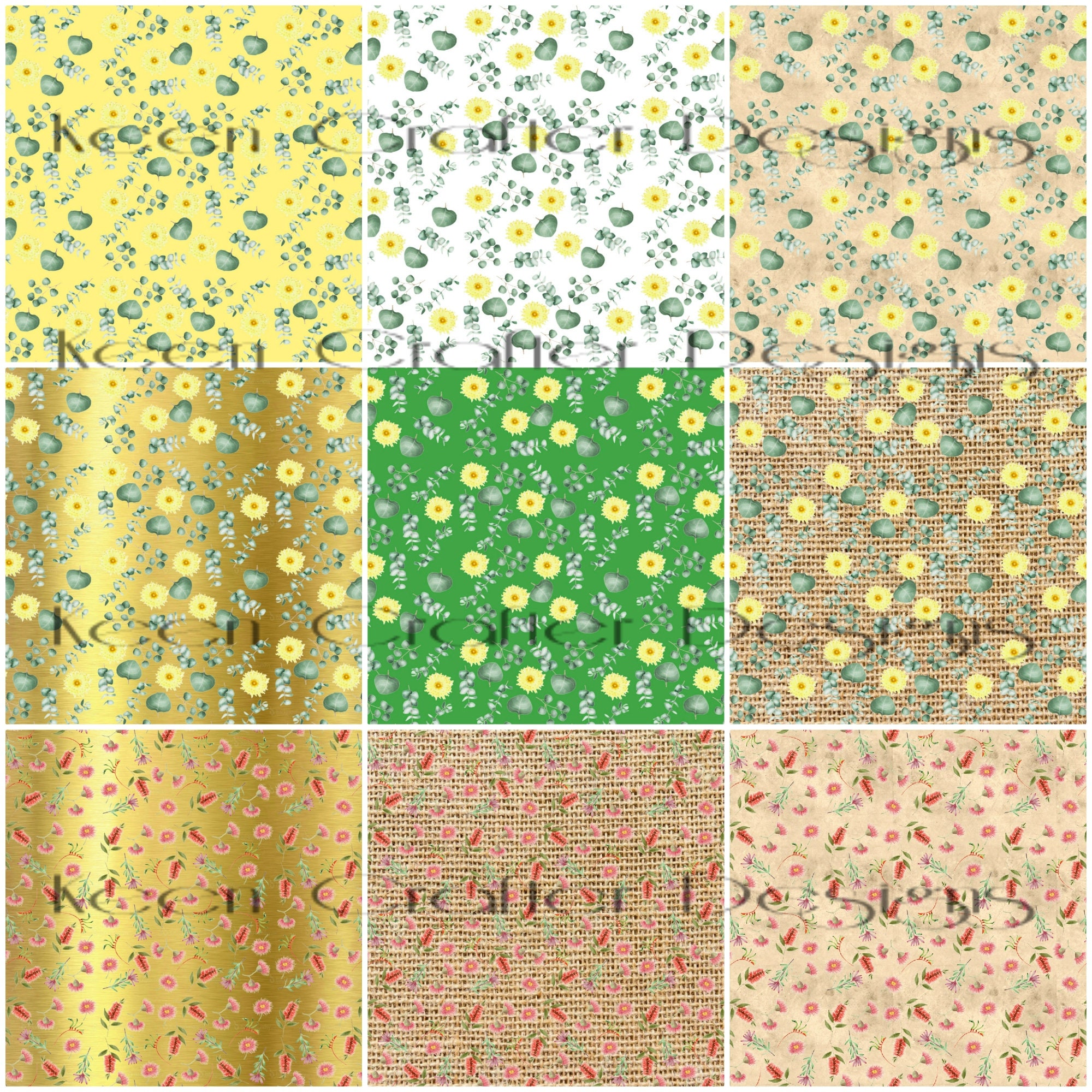 Australiana Themed Digital Paper 12 X 12 300 Dpi 44 Pack With - Etsy