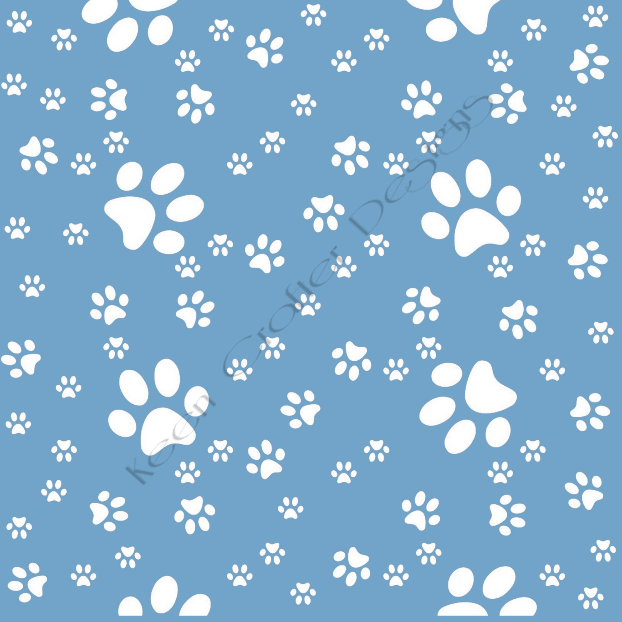 Paw Prints Digital Papers Lots of Colours 12 X 12 300 Dpi - Etsy
