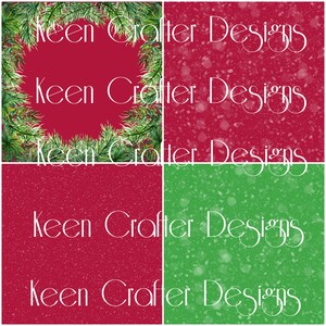 Christmas Digital Paper Traditional Colours 12 X 12 300 Dpi - Etsy ...