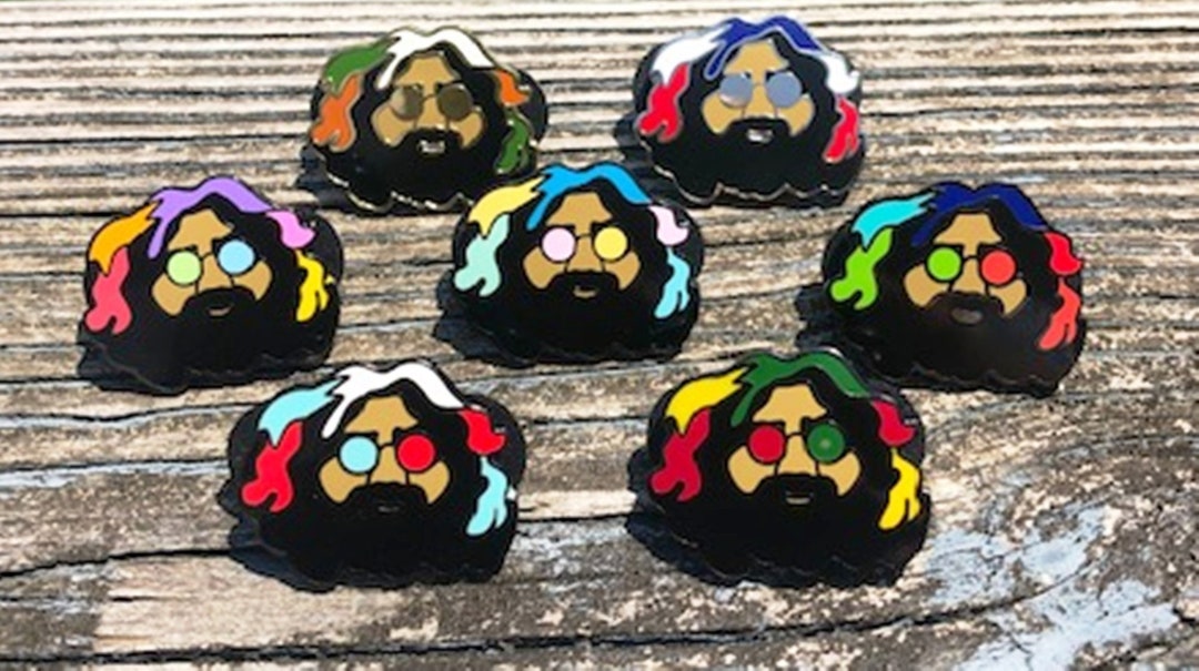 Jerry Heads Jerry GD Classic Jerry Head Lapel Pins - Etsy