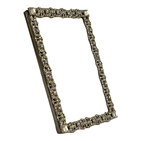 Vintage silver metal photo holder size 11x16 cm | Etsy