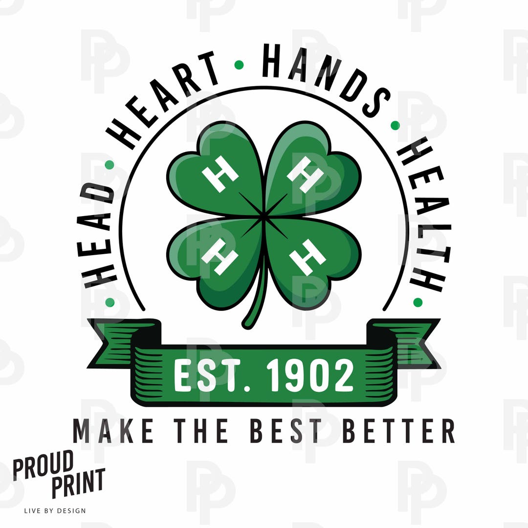 4H Clover Svg. 4-H Clover Est 1902 Svg. Leaf Clover Svg. 4-H Clover ...