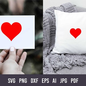 Red Heart Svg. Simple Heart Svg. Love Svg. Heart Silhouette. Valentine ...