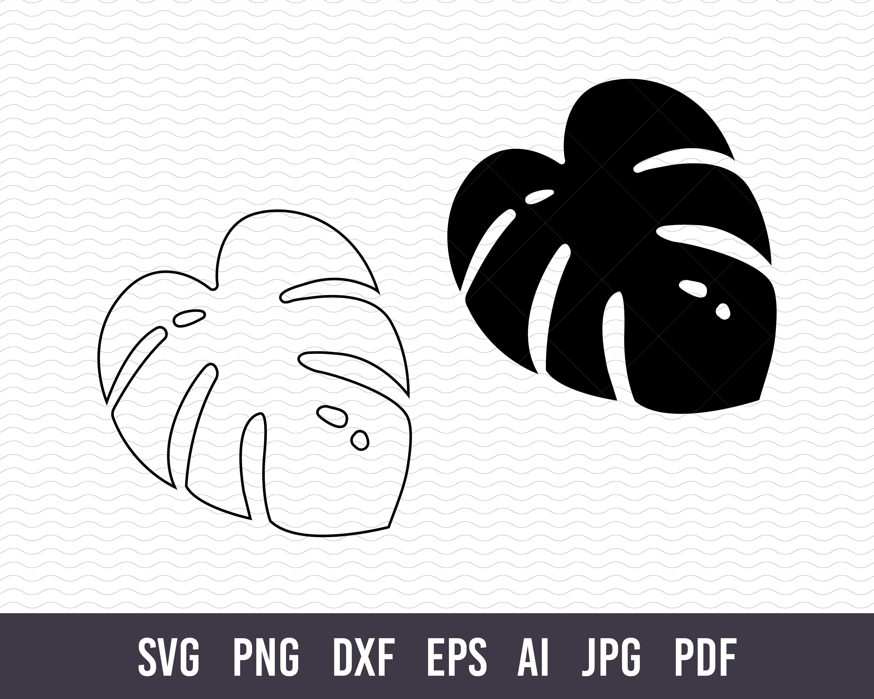 Monstera SVG. Tropical Leaves Svg. Monstera Plant Svg. Monstera Leaf ...