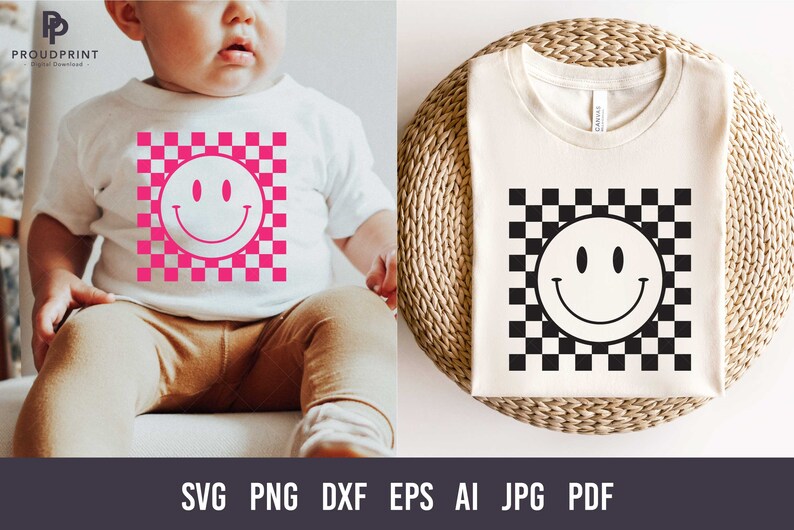 Smiley Face Svg. Checkered Smiley Face Svg. Emoji Face Svg. - Etsy